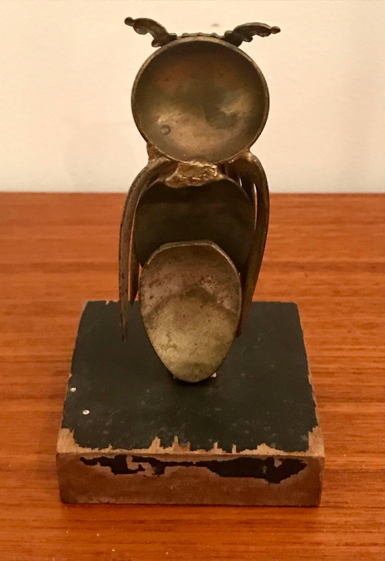 Brutalist Steampunk Owl Sculpture by Casa Del Arte, 1971 For Sale at ...