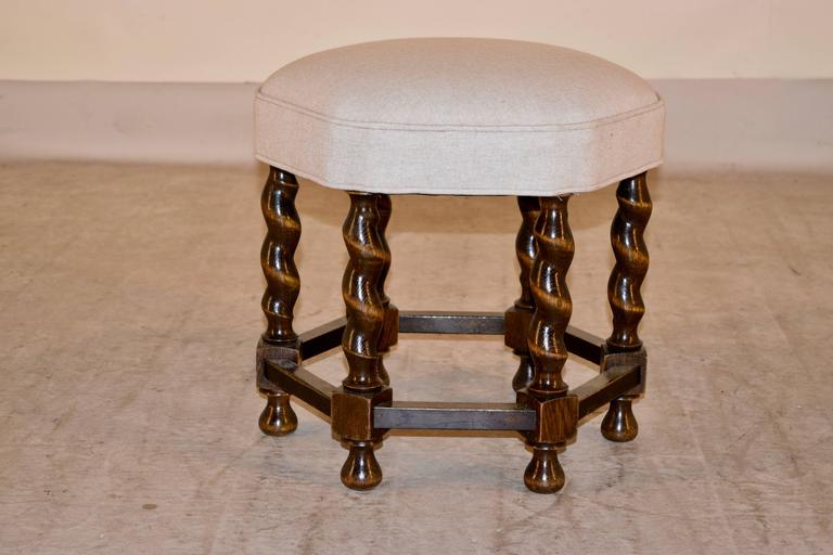 19th Century Barley Twist Stool with Six Legs at 1stDibs