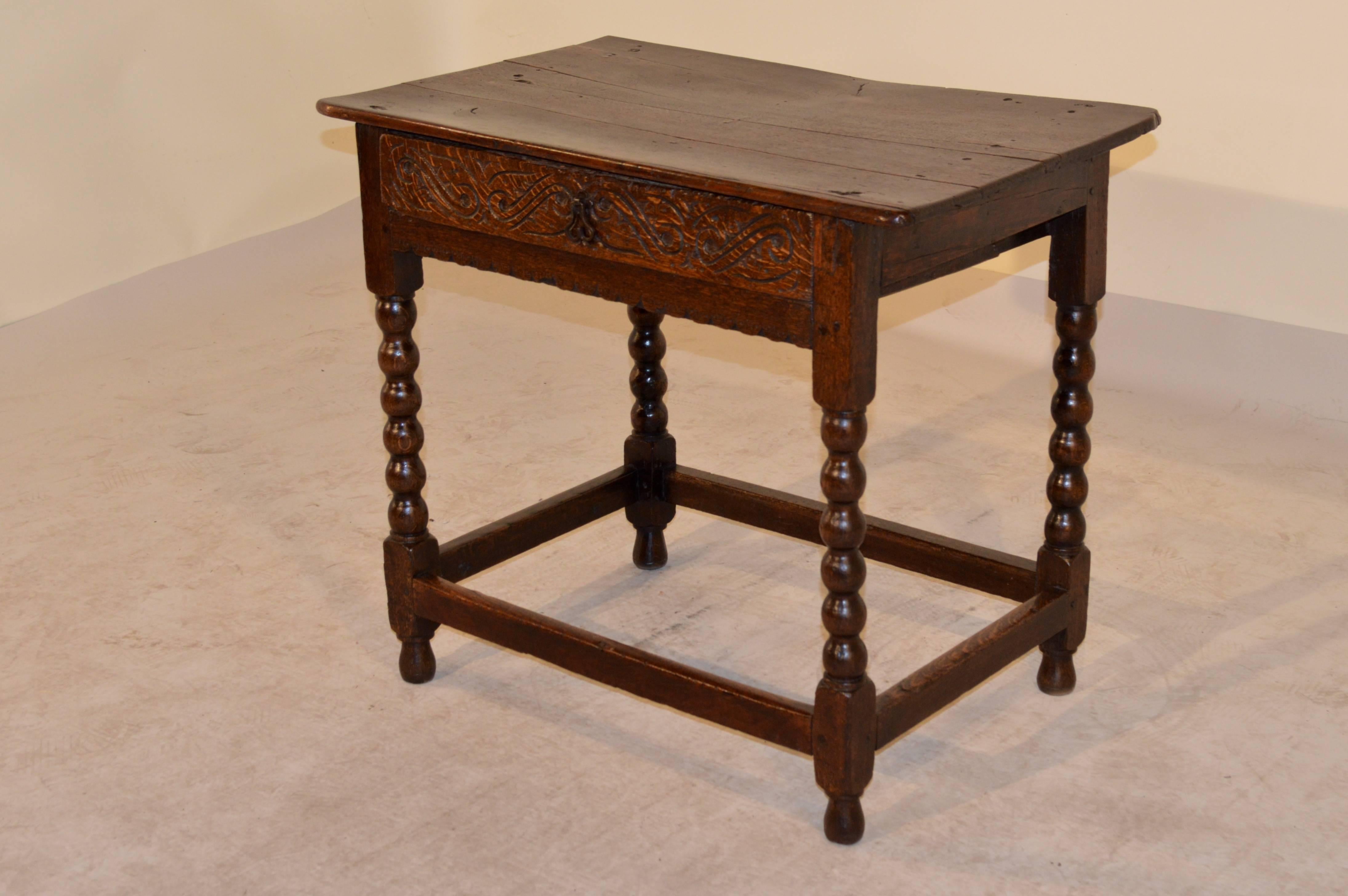 17th Century English Side Table with Spool Legs at 1stDibs | spool leg ...