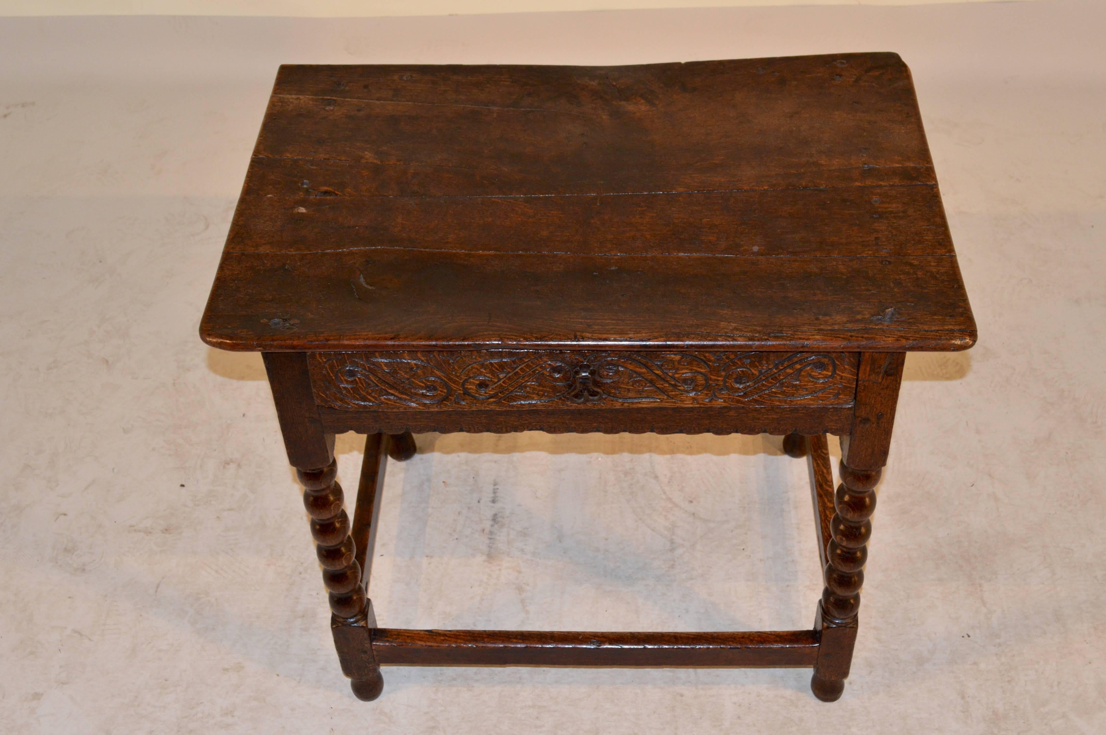 17th Century English Side Table with Spool Legs at 1stDibs | spool leg ...