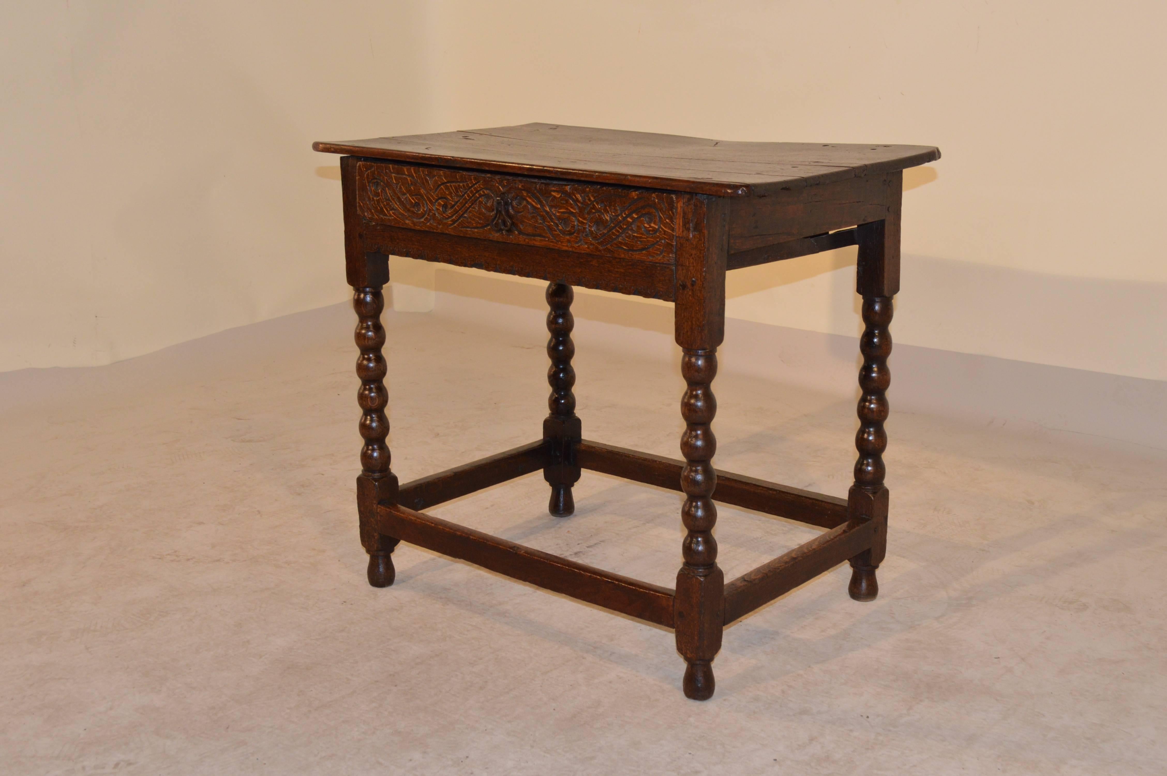 17th Century English Side Table with Spool Legs at 1stDibs | spool leg ...