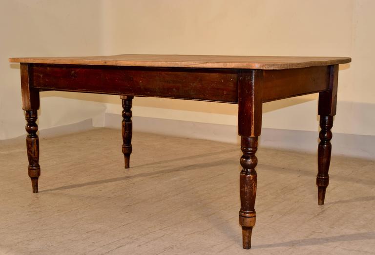 19th Century English Kitchen Table at 1stDibs