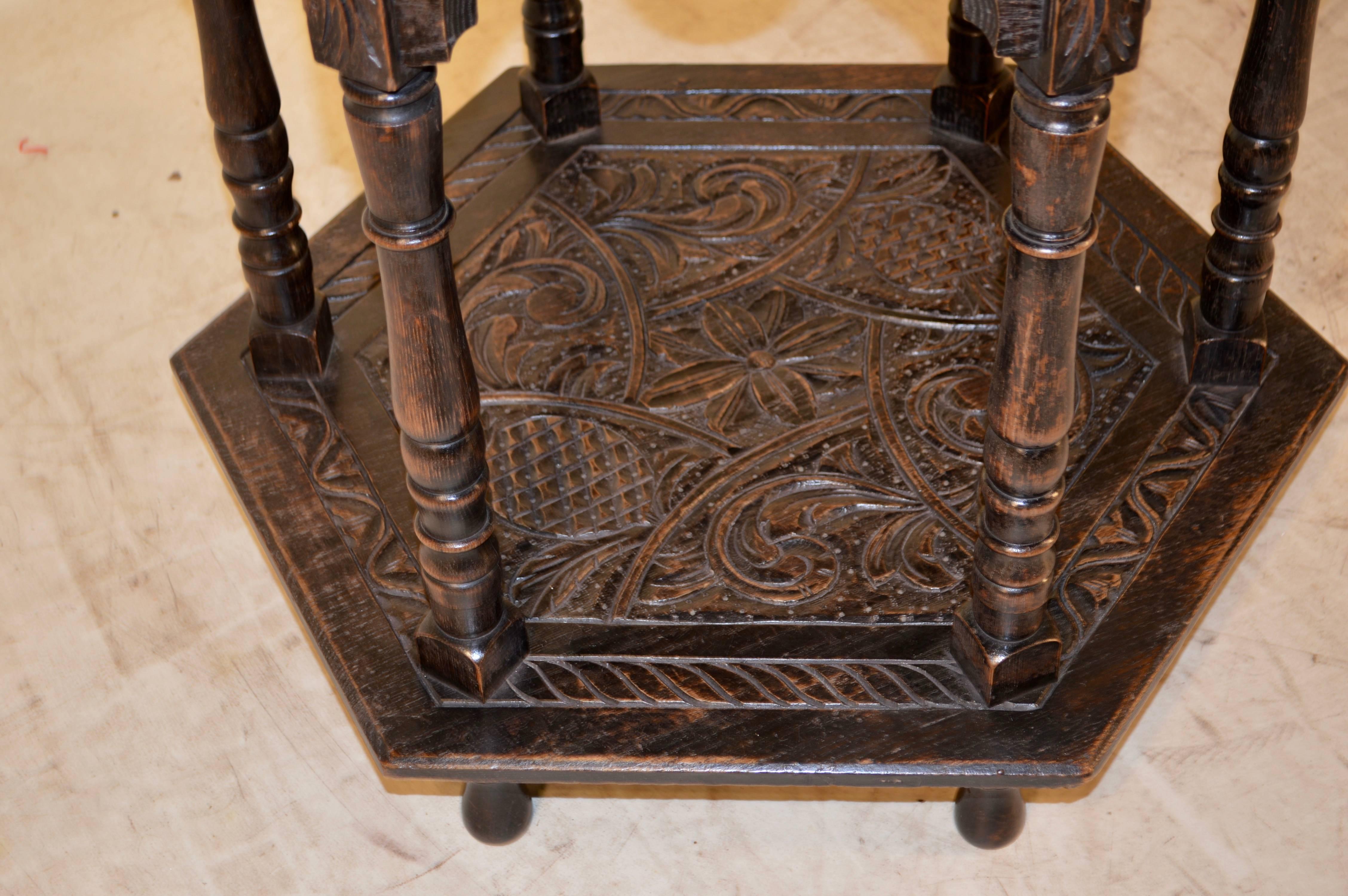 19th Century Six-Sided Center Table at 1stDibs