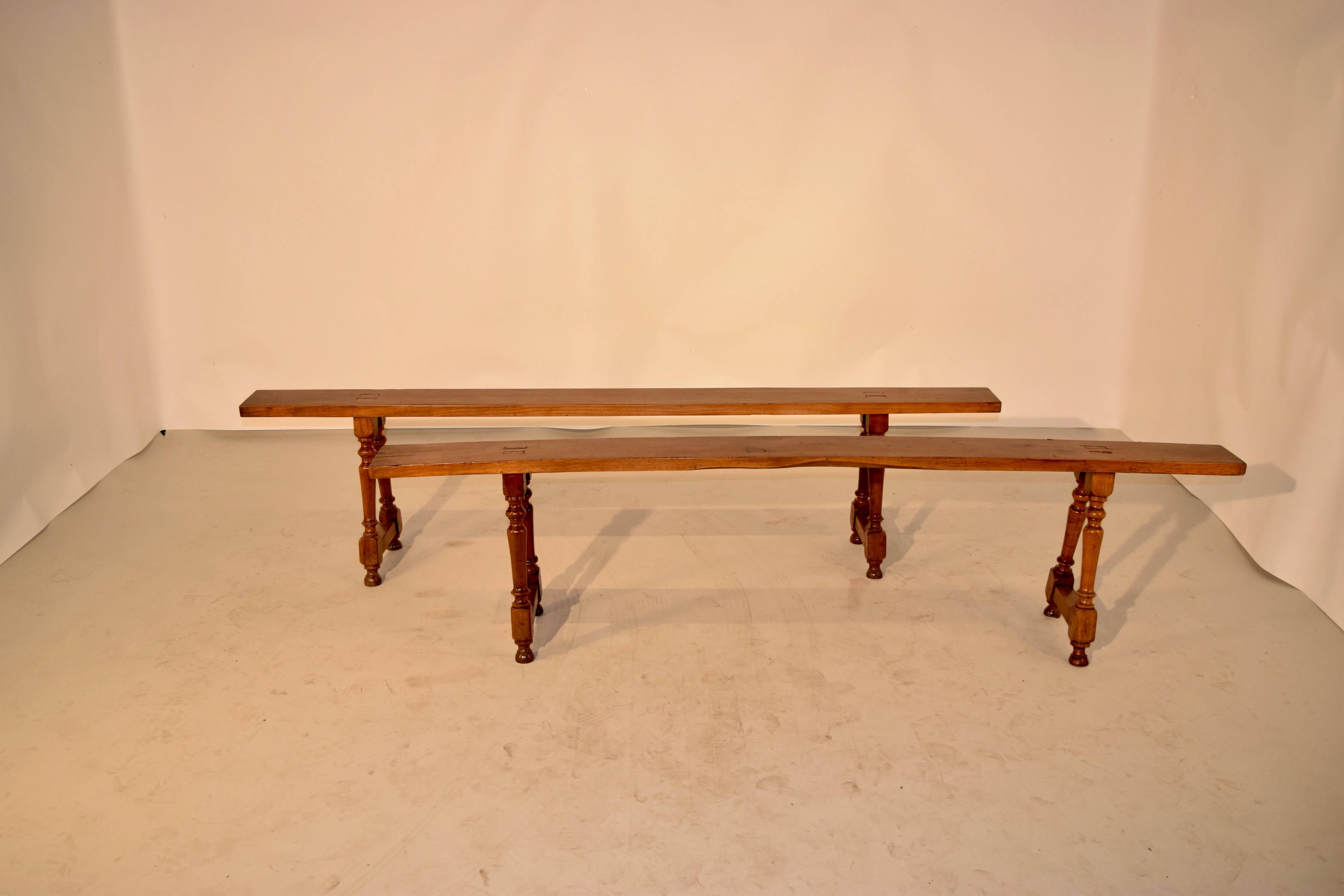 Pair of 19th Century French Cherry Benches For Sale at 1stDibs ...