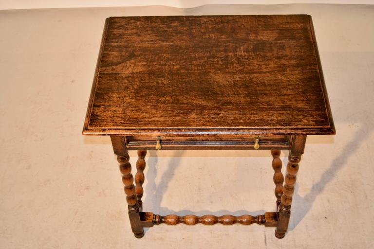 19th Century English Spool Leg Side Table at 1stDibs
