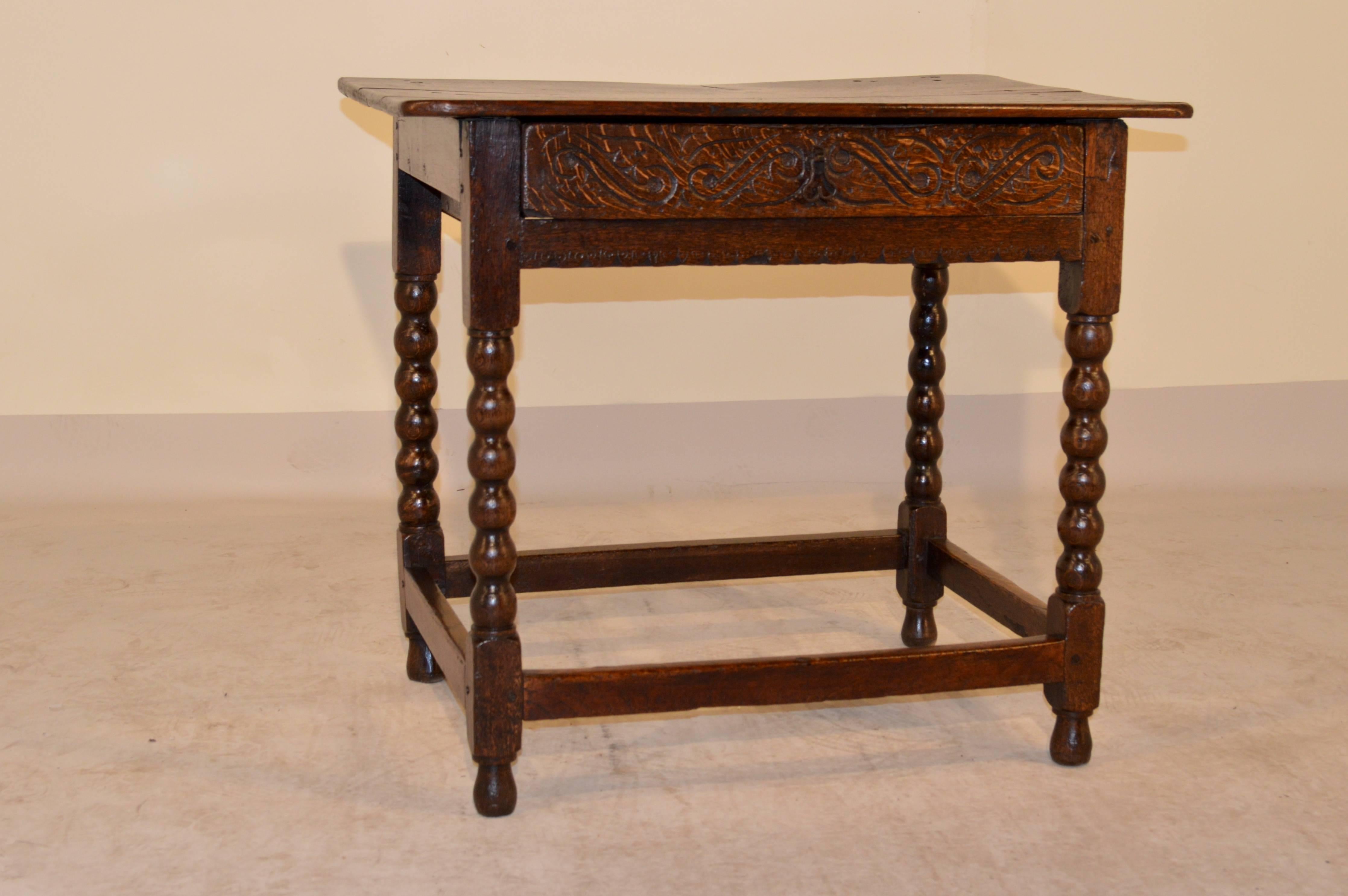 17th Century English Side Table with Spool Legs at 1stDibs | spool leg ...