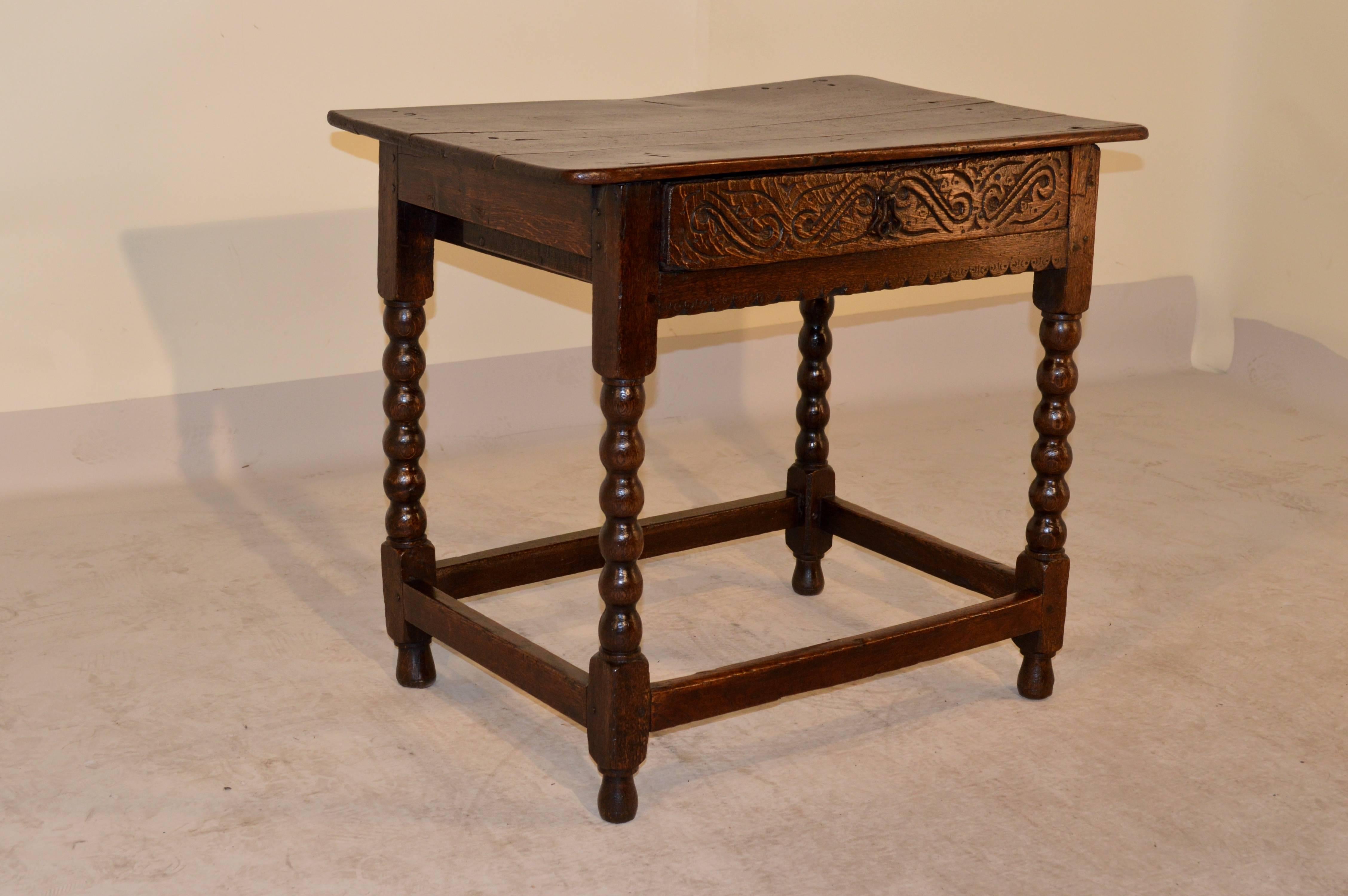 17th Century English Side Table with Spool Legs at 1stDibs | spool leg ...