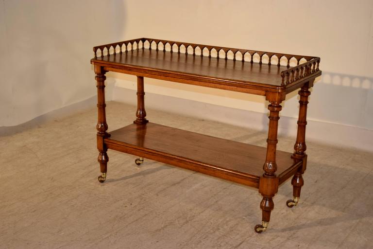 19th Century English Oak Serving Cart at 1stDibs