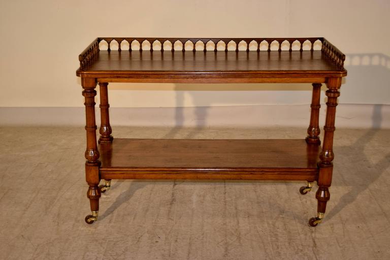 19th Century English Oak Serving Cart at 1stDibs