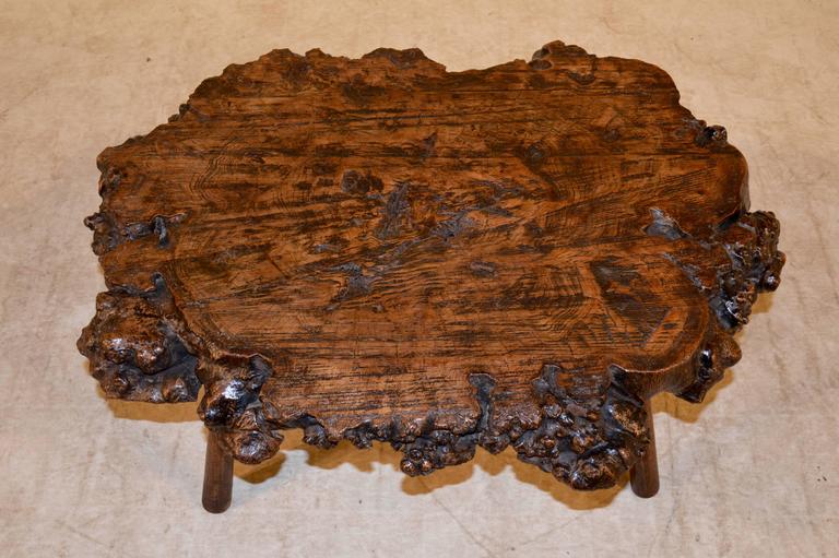 Burl Walnut Cocktail Table at 1stDibs