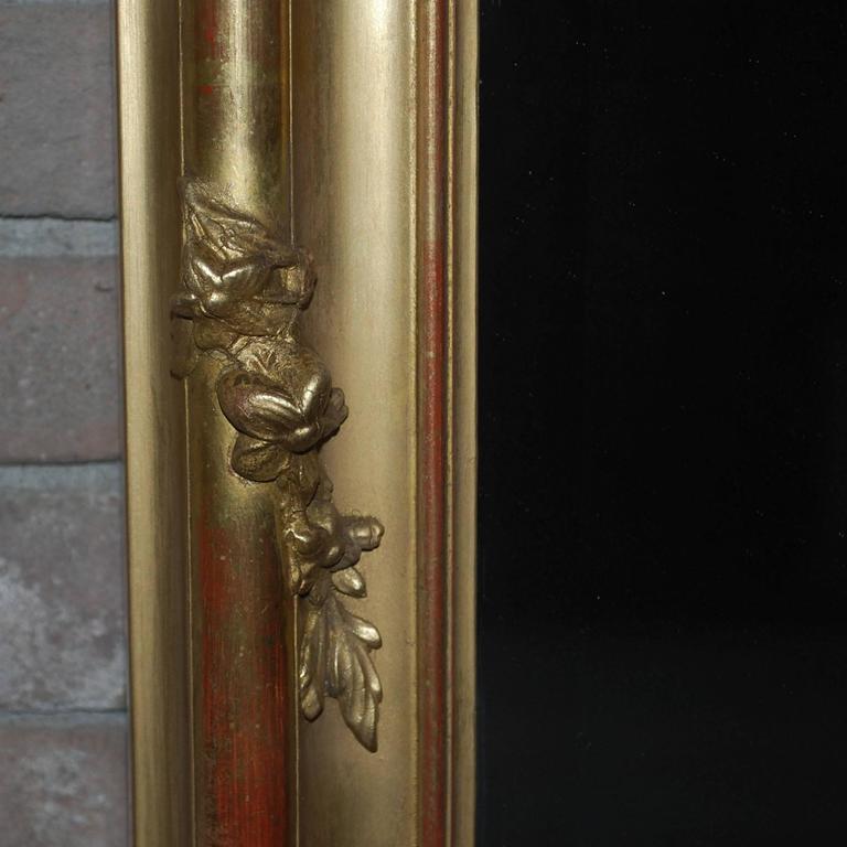 19 the century French Louis Quinze gold gilt mirror with faceted glass ...