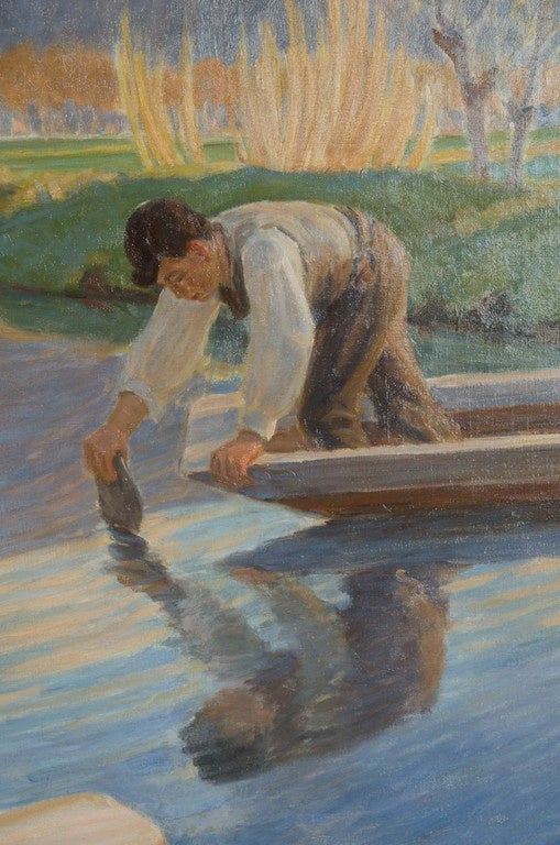 Danish Oil Painting by Peter Hansen For Sale at 1stDibs