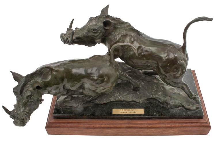 Bronze Warthogs by Sherry Sanders For Sale at 1stDibs