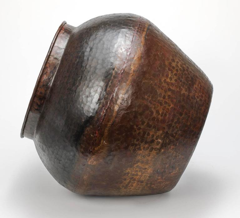 Large Hand-Hammered Copper Pot at 1stDibs
