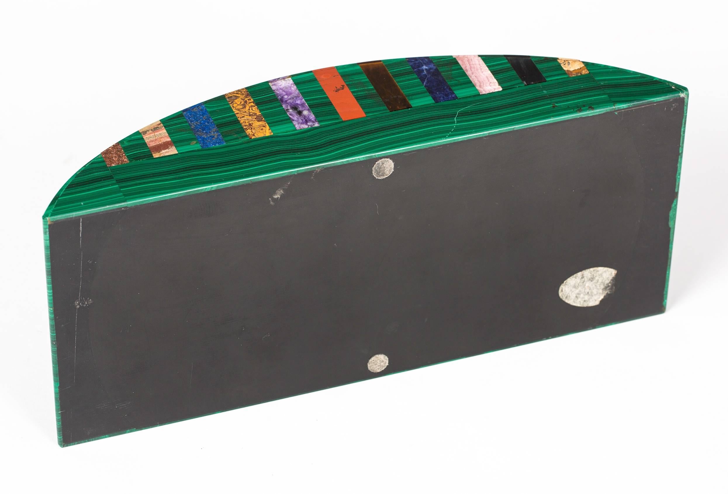 Malachite and Multi Stone Box at 1stDibs