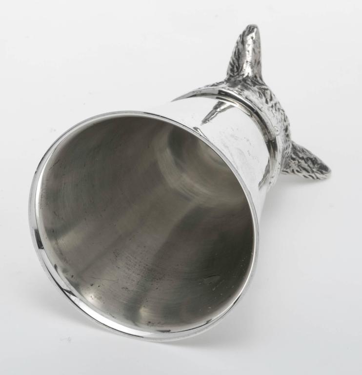 Sterling Silver Fox Head Stirrup Cups Set of Eight at 1stDibs