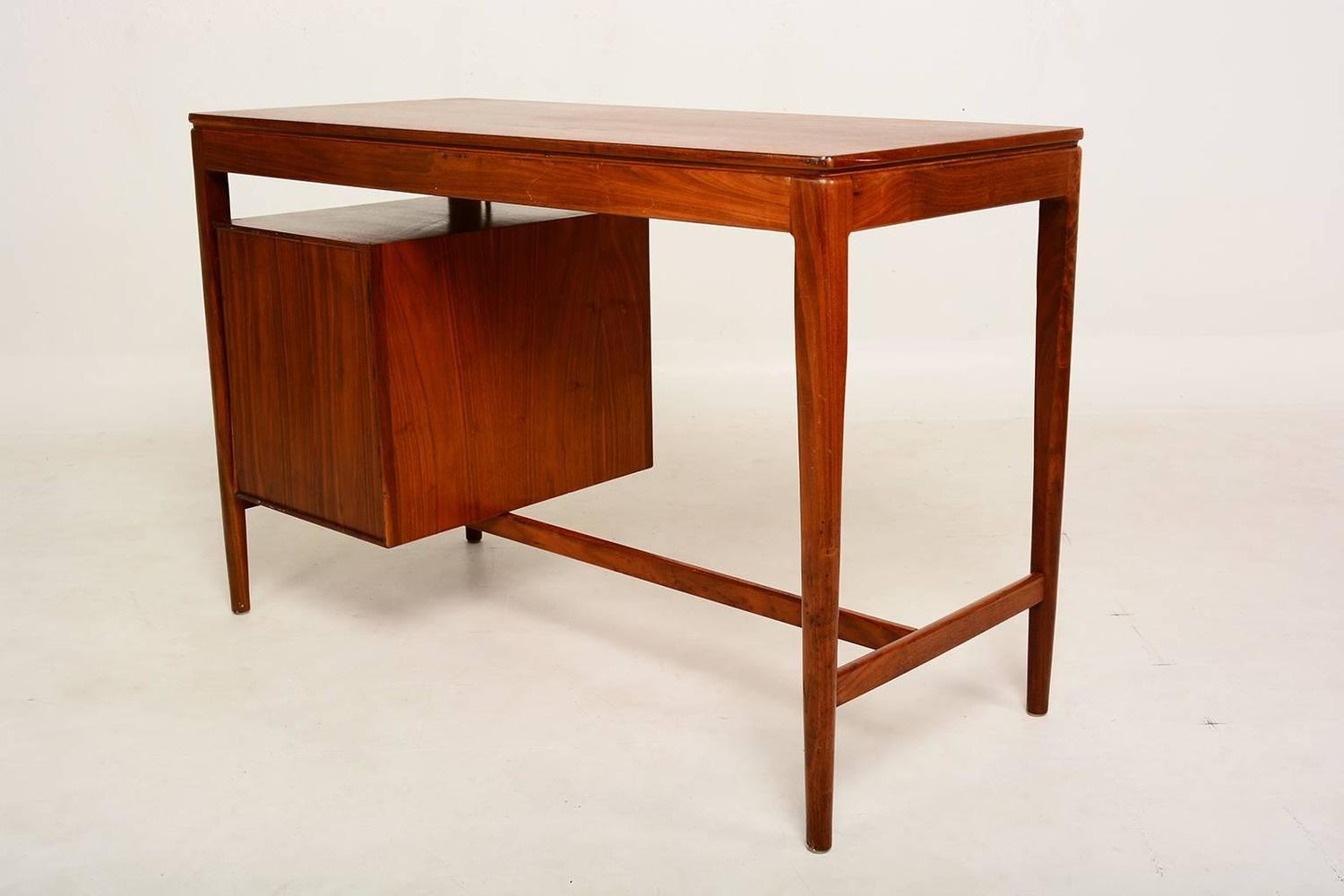Midcentury Walnut Desk by Drexel For Sale at 1stdibs