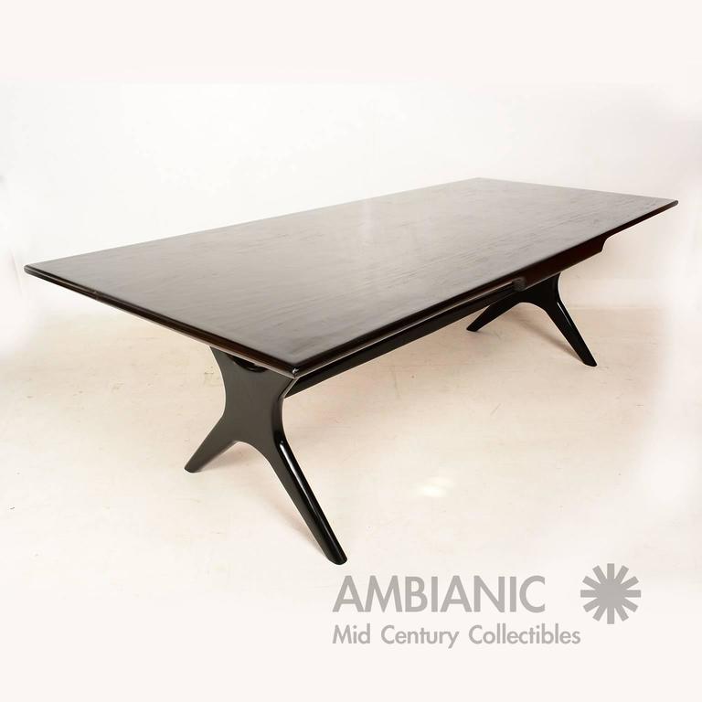 Mexican Modernist Dining Table with "X" Base at 1stDibs