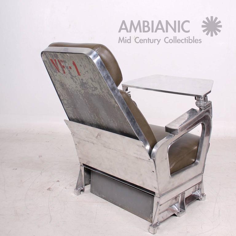 Mid-Century Modern Aluminum Airplane Chair at 1stDibs