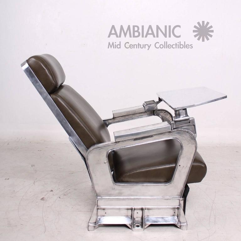 Mid-Century Modern Aluminum Airplane Chair at 1stDibs