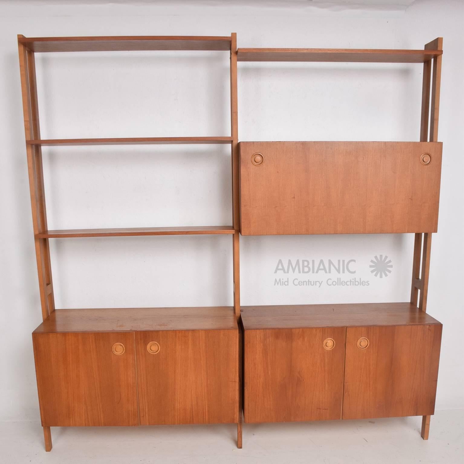 Mid-Century Danish Modern Teak Wall Unit at 1stDibs