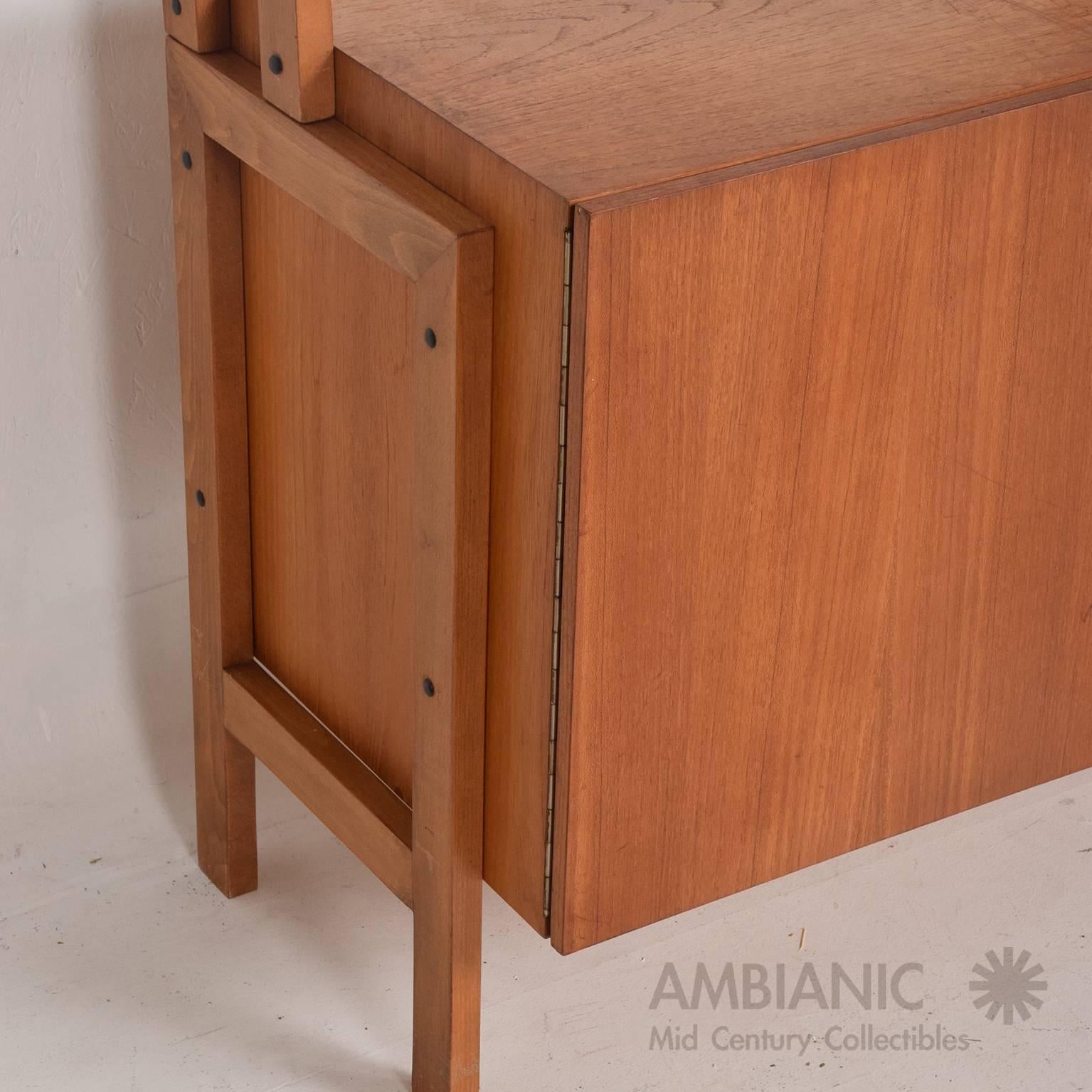 Mid-Century Danish Modern Teak Wall Unit at 1stDibs