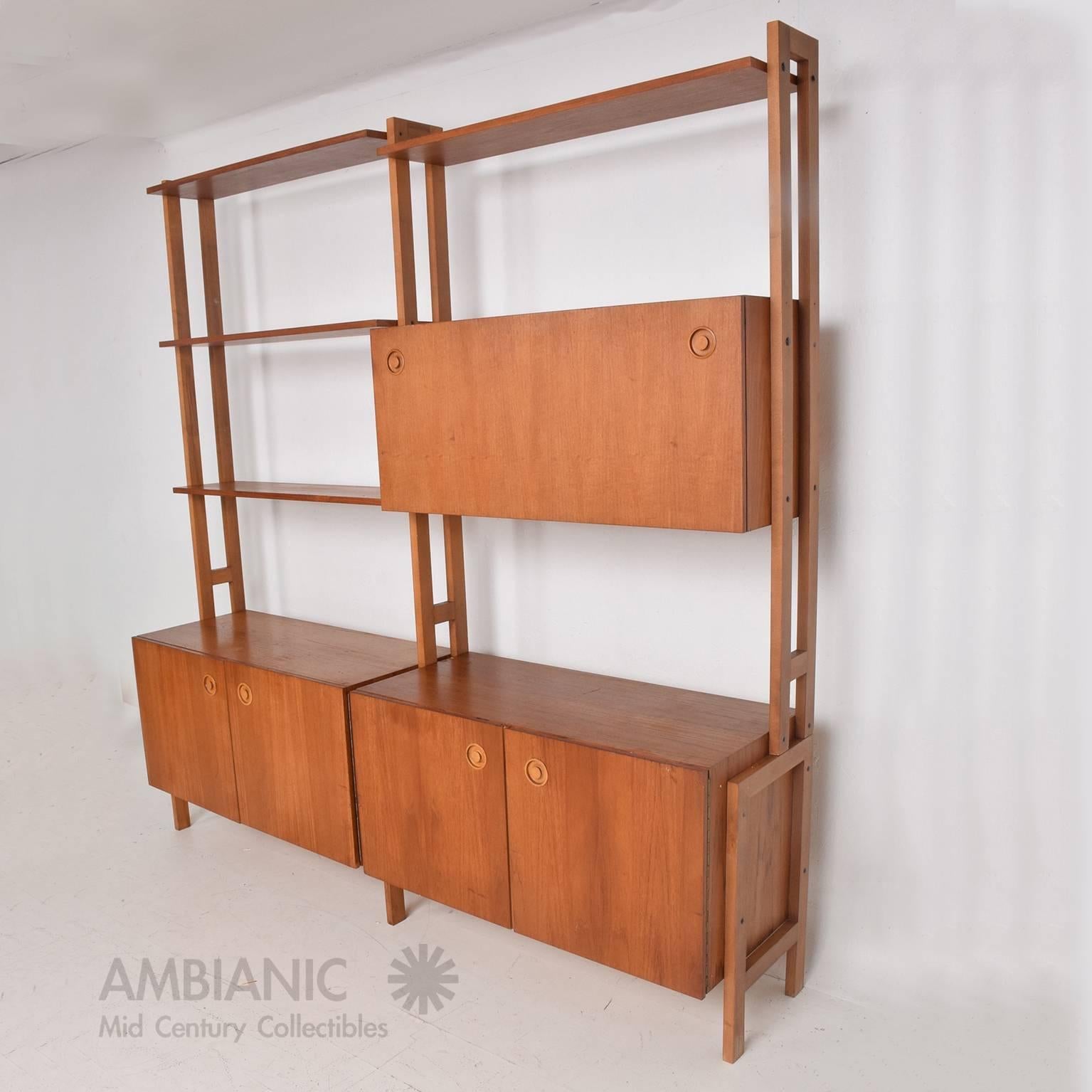Mid-Century Danish Modern Teak Wall Unit at 1stDibs
