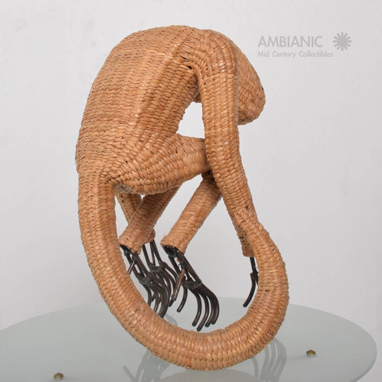Mario Lopez Torres Wicker Monkey Sculpture at 1stDibs