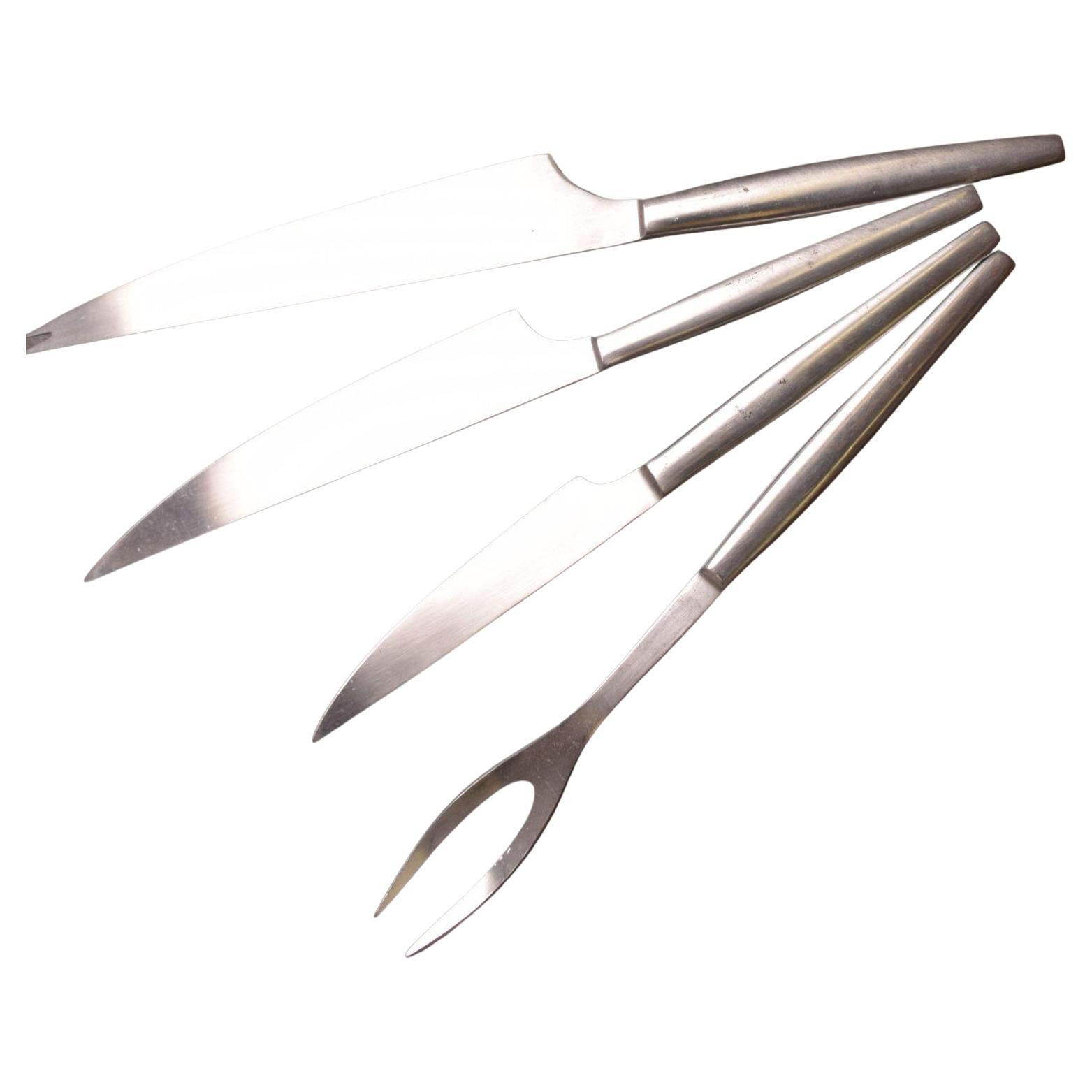 Mid-Century Modern Teak Wood Gourmet Carver Set by Shur Edge Cutlery ...