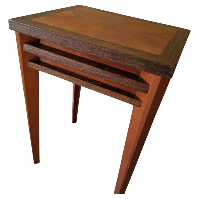 1989 Style of Sam Maloof Side Table Solid Wood Marquetry Studio Piece ...