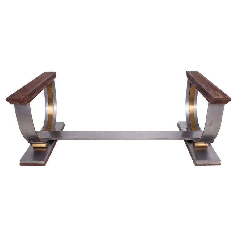 1960s Heavy Horseshoe Dining Table Base Solid Steel Bronze Arturo Pani ...