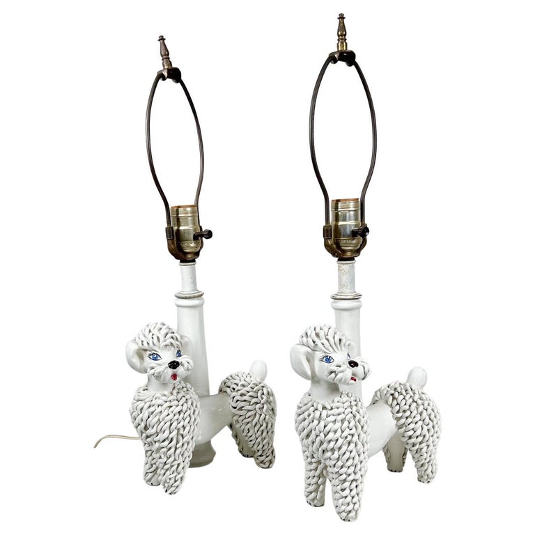 1950s Italian Poodle Dog Lamps Vintage Modern Italy For Sale at 1stDibs