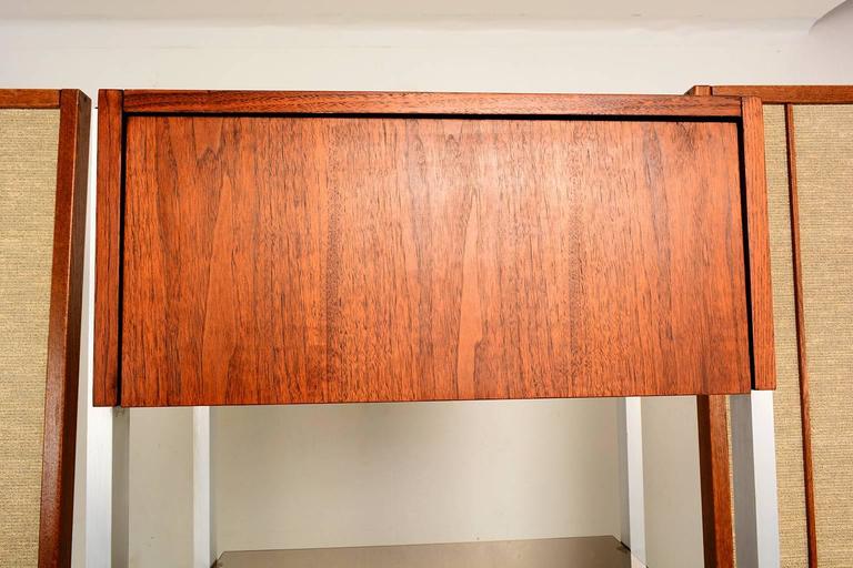 Midcentury Wall Unit Stereo Cabinet in Walnut and Aluminium, 1960s at ...