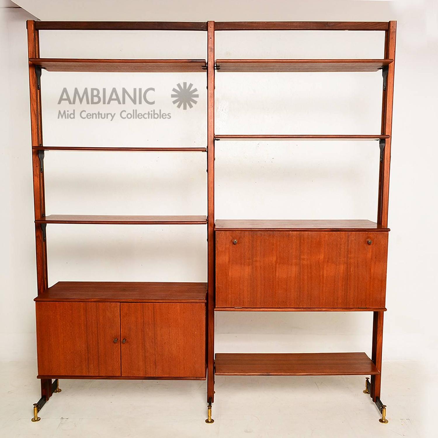 Mid-Century Modern Italian Wall Unit For Sale at 1stdibs