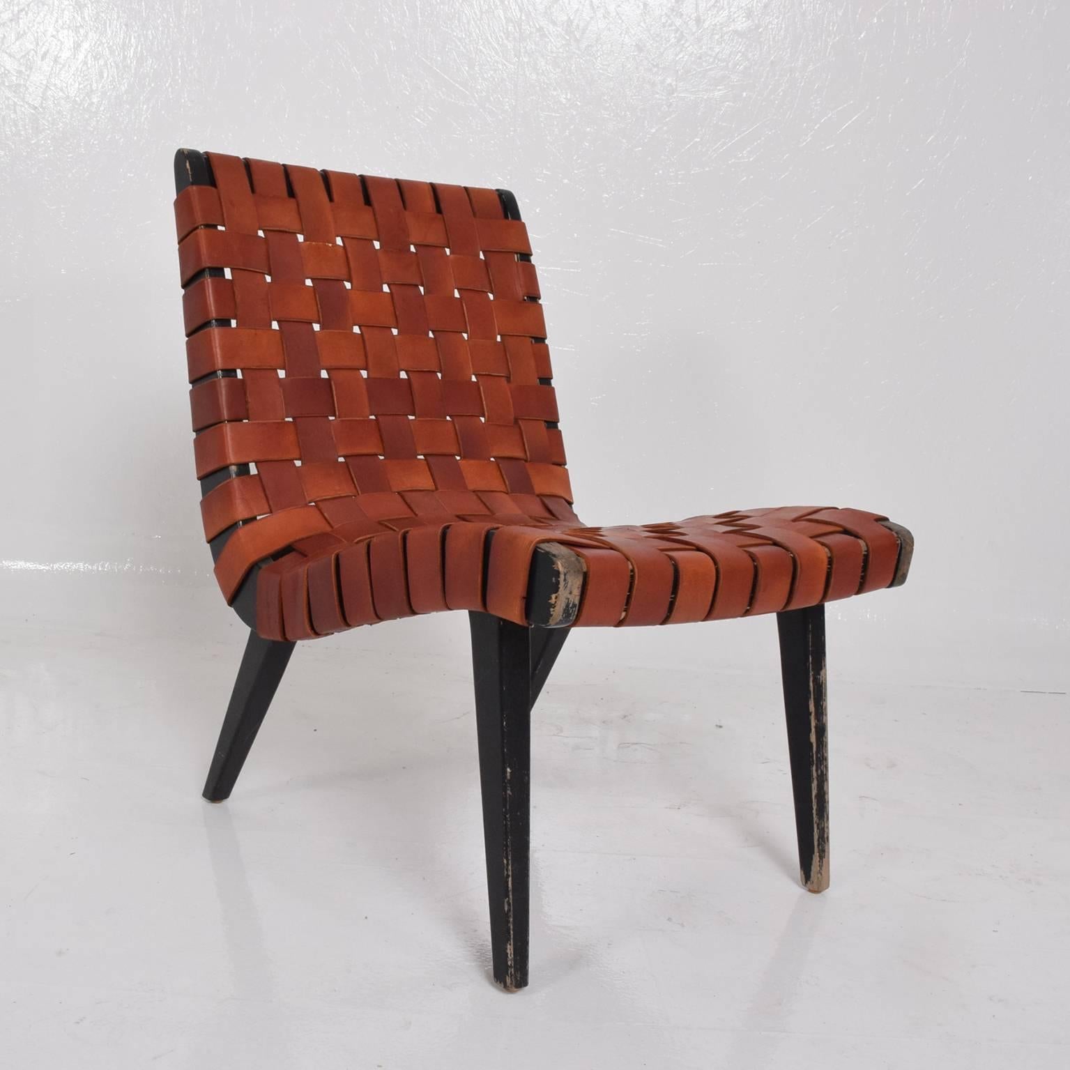 Pair of Mid-Century Modern Jens Risom Webbed 654w Lounge Chairs for ...