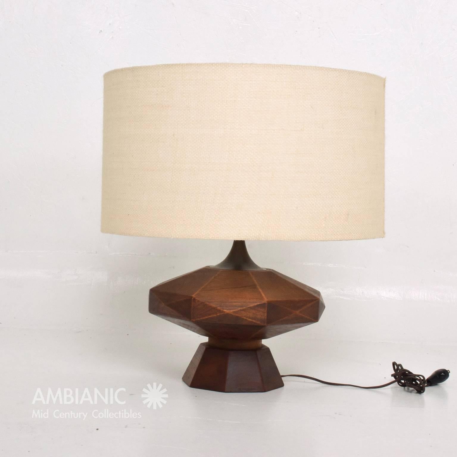 Mexican Modernist Mahogany Table Lamp at 1stDibs