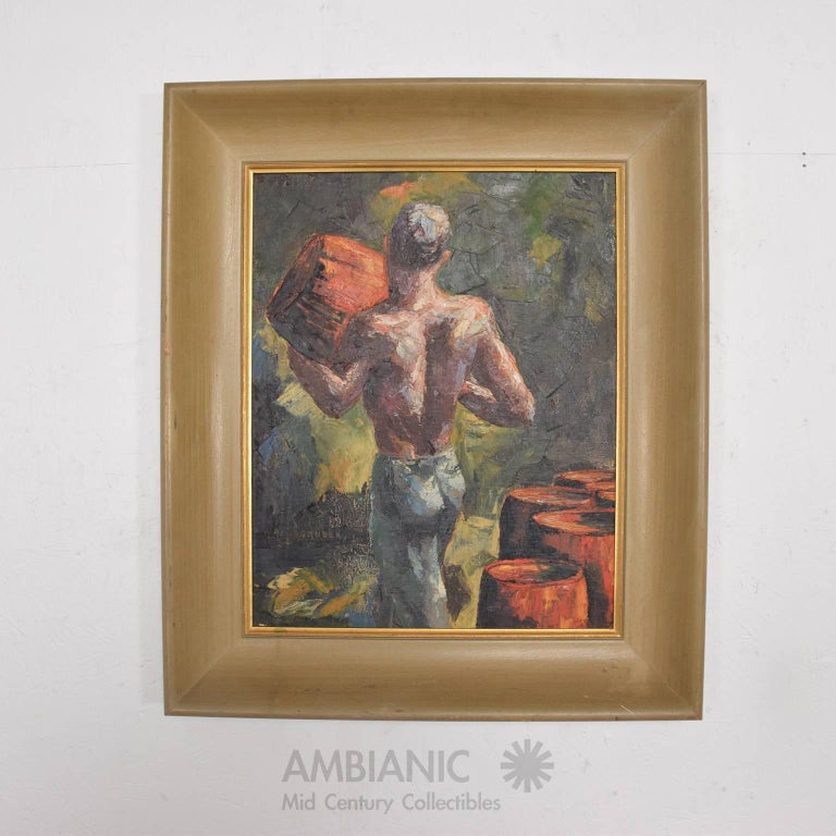 Oil in Canvas Mid-Century Period Painting Agnes Magruder Mougouch ...