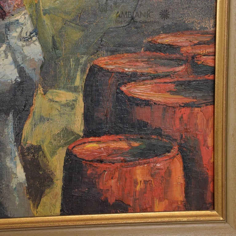 Oil in Canvas Mid-Century Period Painting Agnes Magruder Mougouch ...