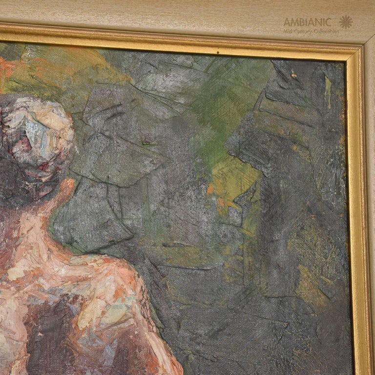 Oil in Canvas Mid-Century Period Painting Agnes Magruder Mougouch ...