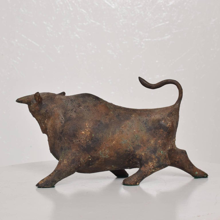 Mid-Century Modern Japanese Iron Bull Table Sculpture at 1stDibs | bull ...