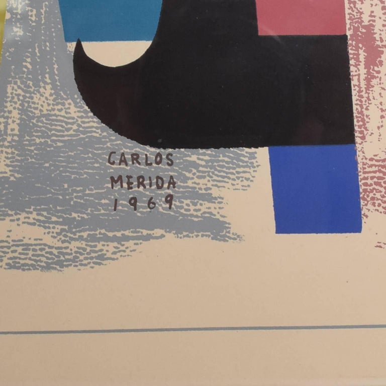 Mid-Century Modern Carlos Merida Lithograph Pencil Signed at 1stDibs
