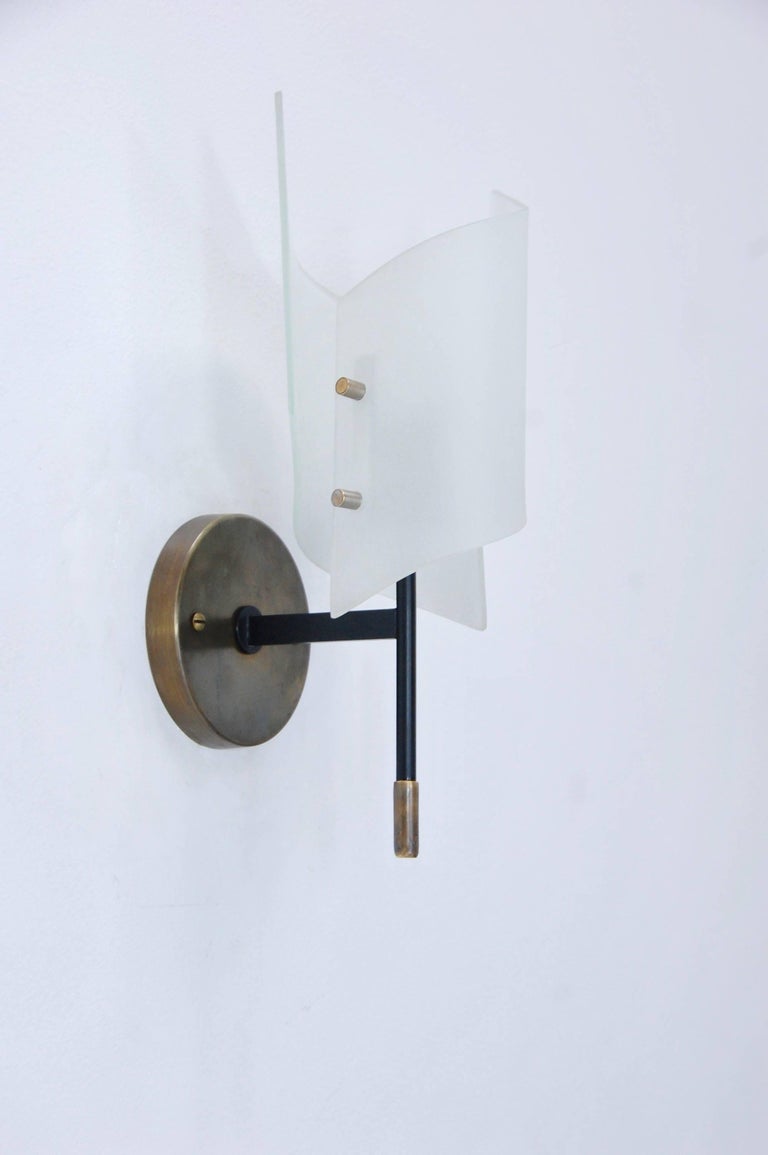 1950s Glass Bow Sconces at 1stDibs