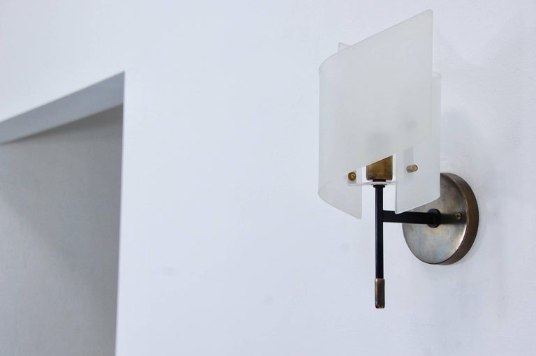 1950s Glass Bow Sconces at 1stDibs