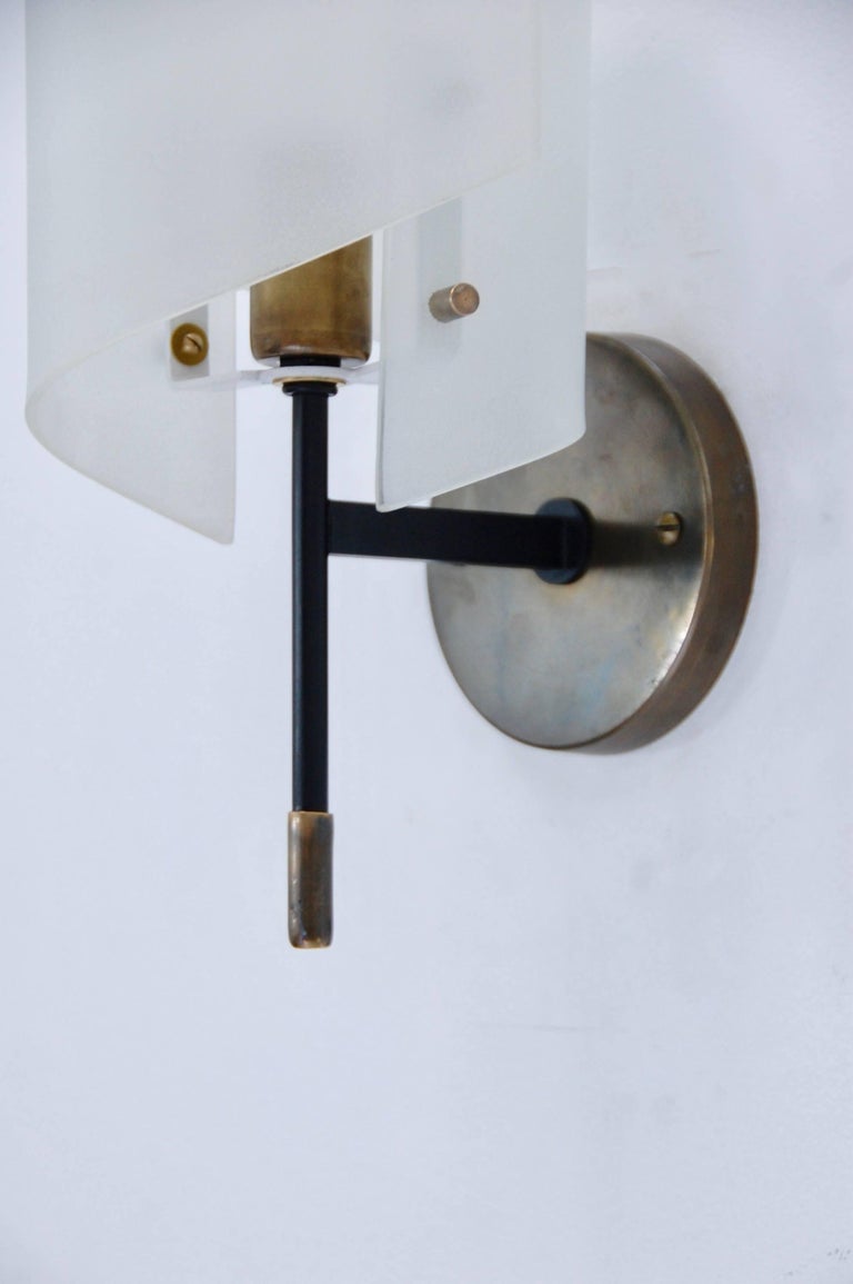 1950s Glass Bow Sconces at 1stDibs