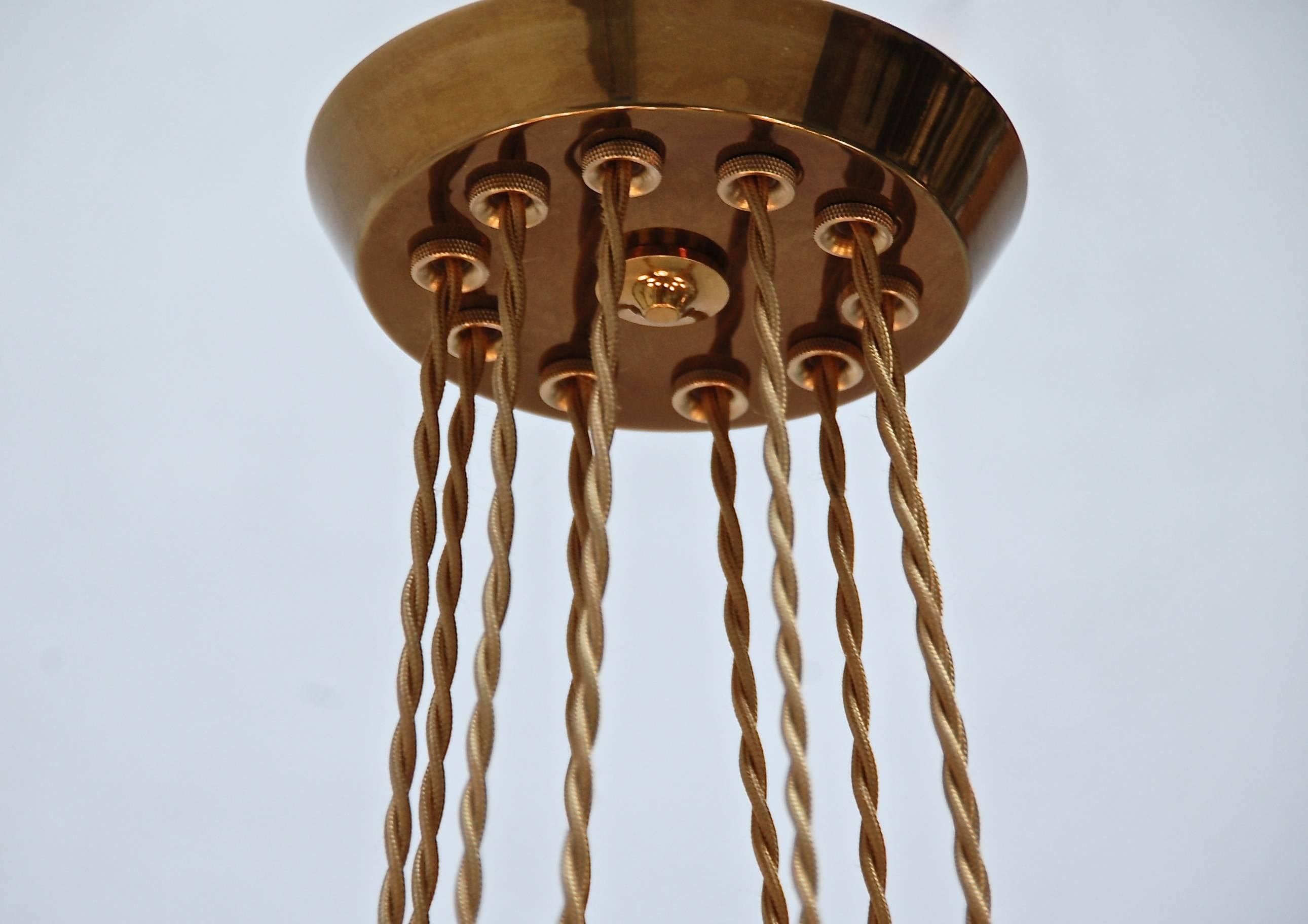 Multi Arm Italian Mid-Century Chandelier at 1stDibs