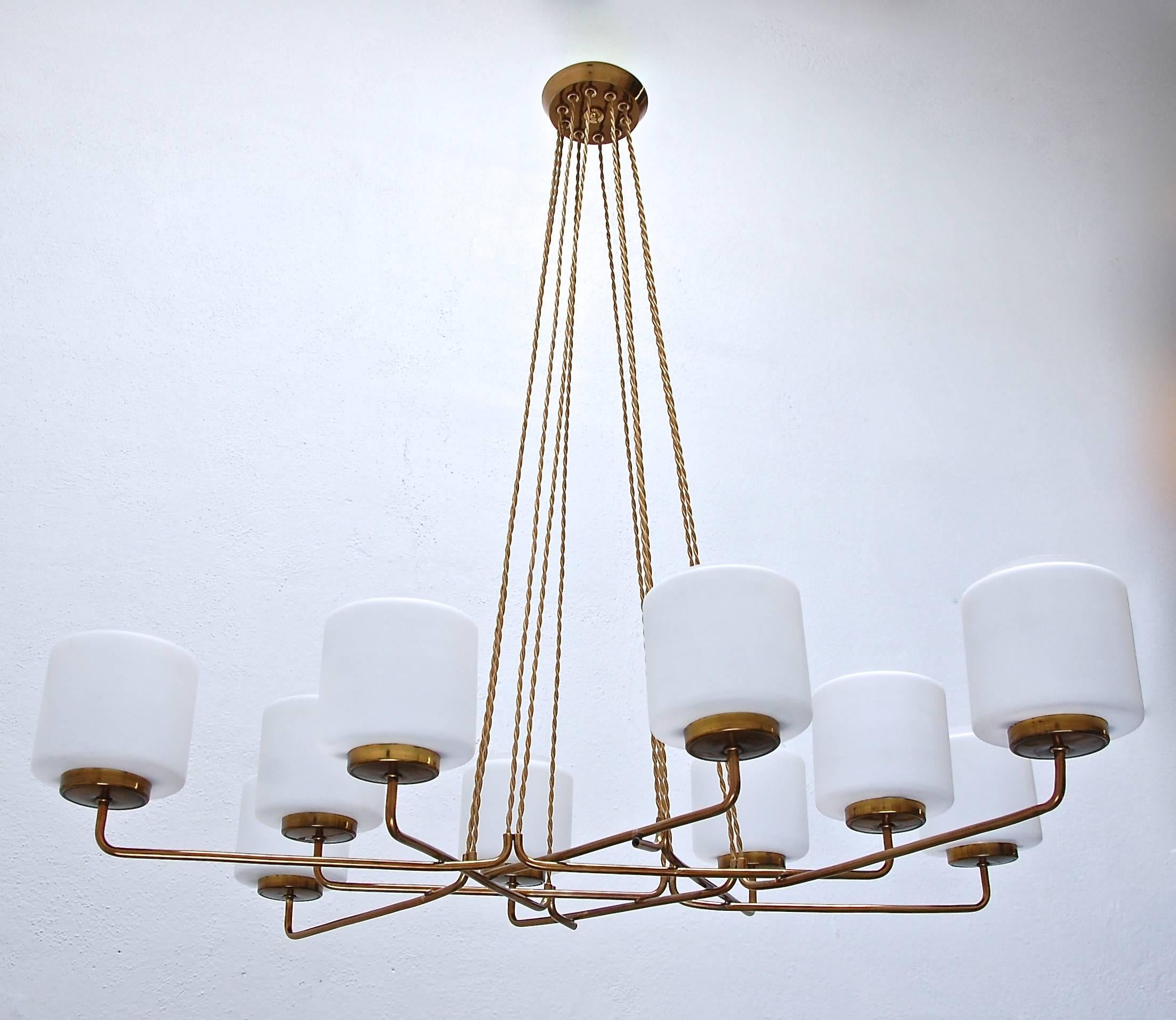 Multi Arm Italian Mid-Century Chandelier at 1stDibs