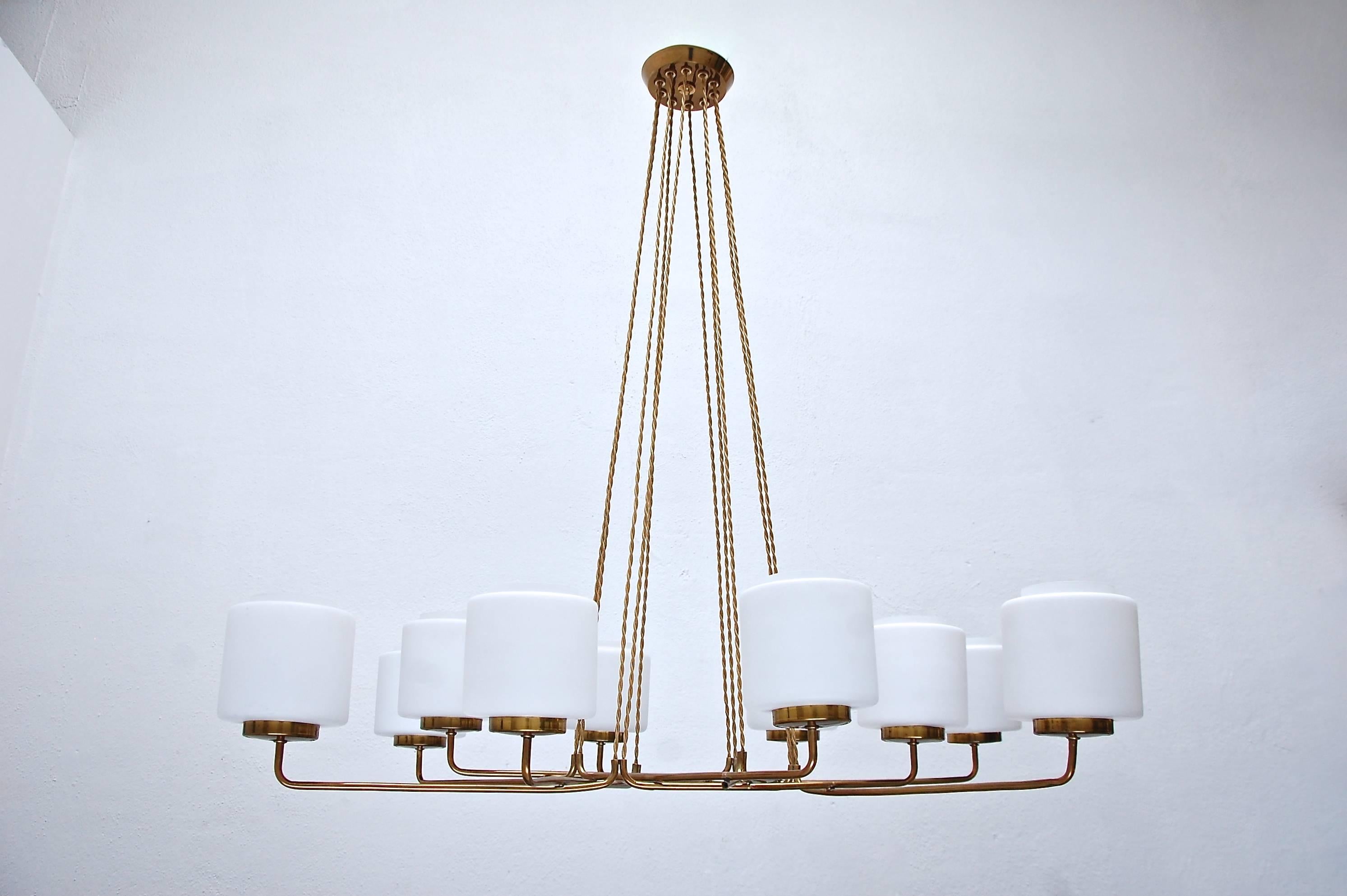 Multi Arm Italian Mid-Century Chandelier at 1stDibs