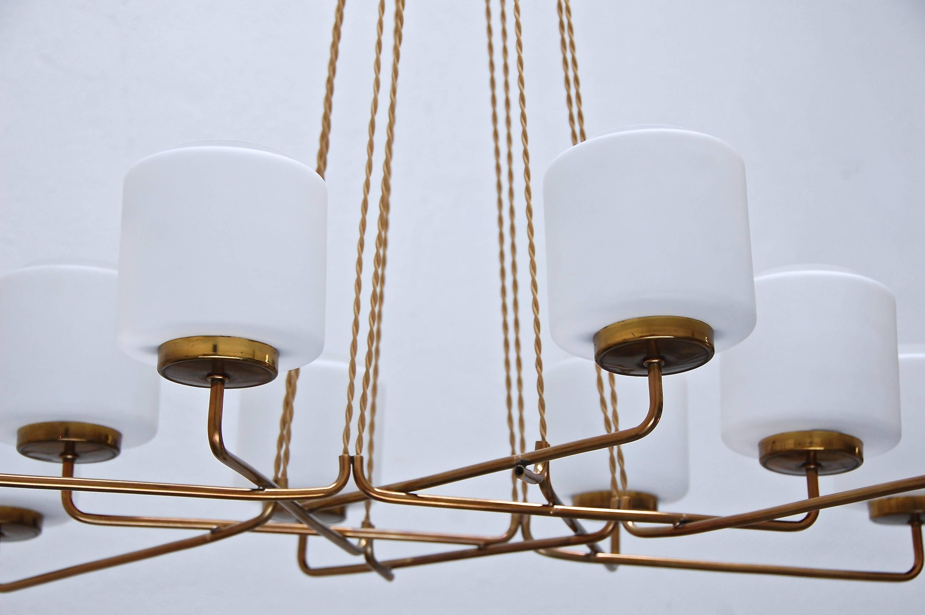 Multi Arm Italian Mid-Century Chandelier at 1stDibs