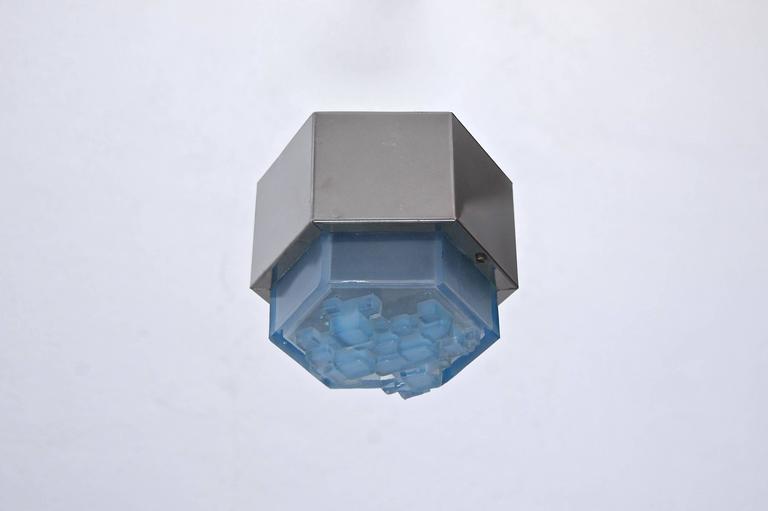 Italian Blue Glass Flush Mounts For Sale at 1stDibs