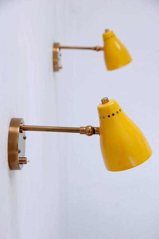 Yellow Italian 1950s Reading Lights at 1stDibs